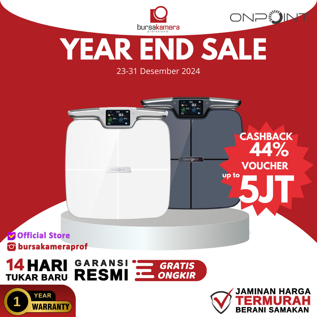 Jual ONPOINT AXIS Digi Scale Timbangan Badan BMI Body Fat Muscle Mass ...