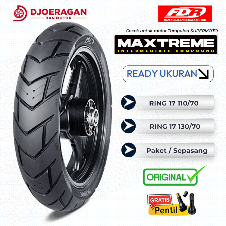 Jual SEPASANG / SATUAN BAN MOTOR MOGE FDR MAXTREME RING 17 DEPAN ...