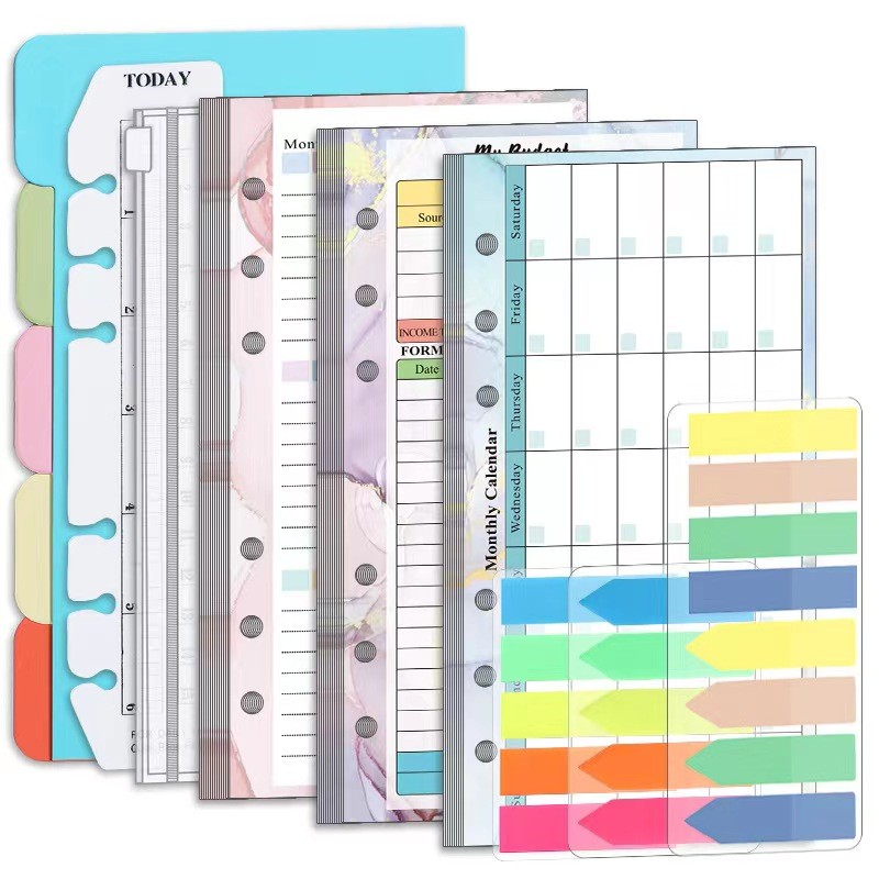 Jual A5 A6 A7 Binder Budget Planner Organizer 6 Ring Binder Envelopes ...