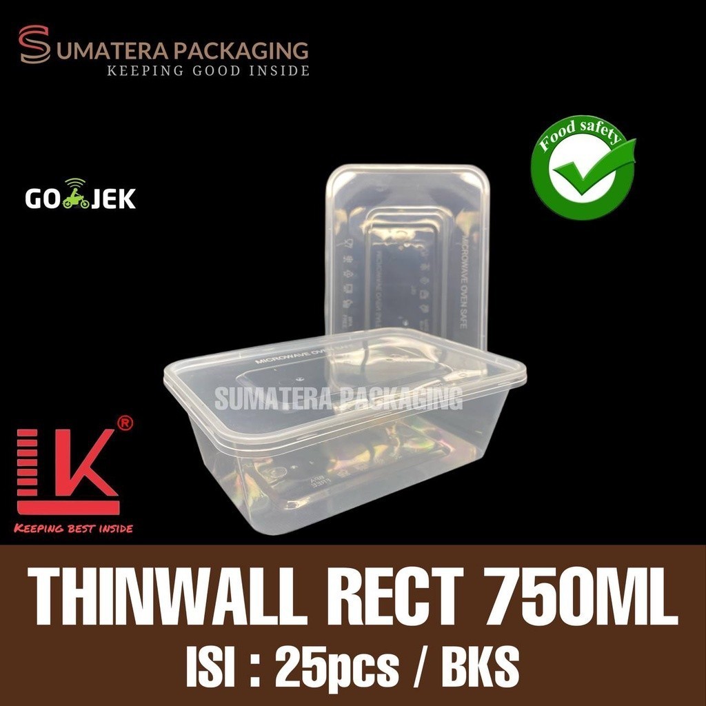 Jual KOTAK MAKAN THINWALL 750 ml PLASTIK REC 750ML medan GROSIR ...