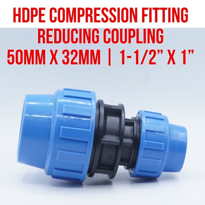 Jual THNK Socket Reducer Coupler 50mm x 32mm 1-1/2" to 1" HDPE ...