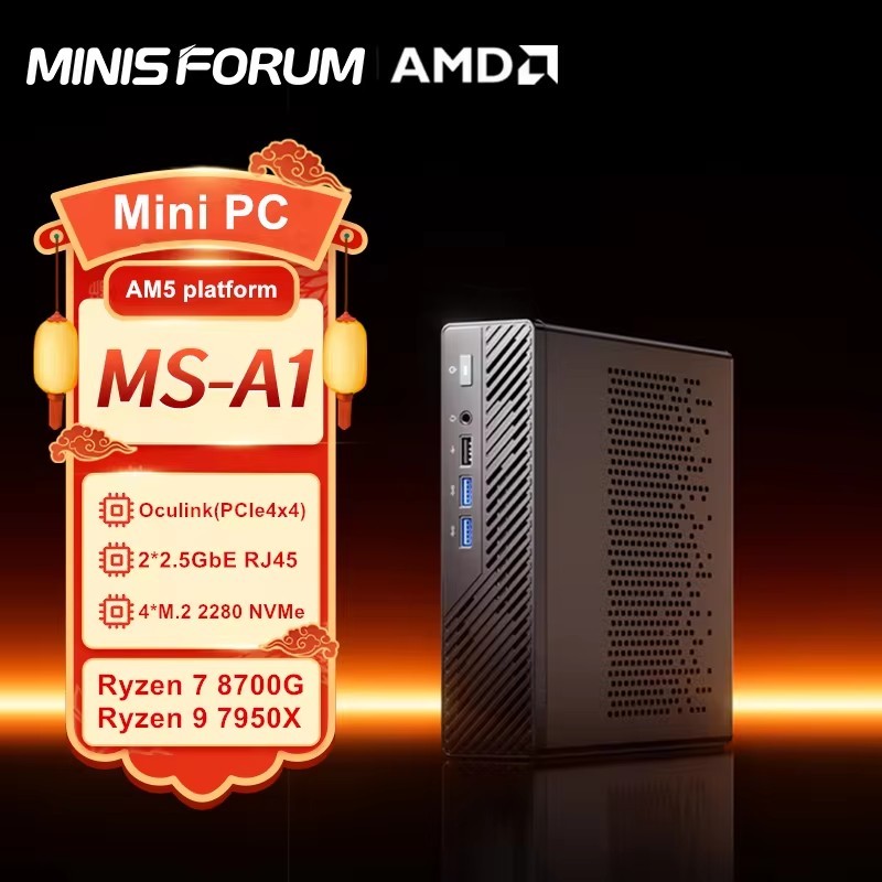 Jual MINISFORUM WorkStation MS-A1 Mini PC AMD Ryzen 9 7950X 7 8700G ...
