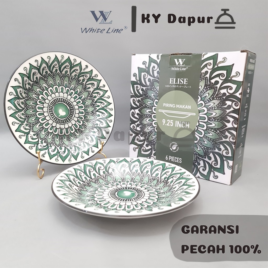 Jual WHITELINE Piring Keramik Makan ELISE (1 PCS) 9,25 Inch 23 Cm ...