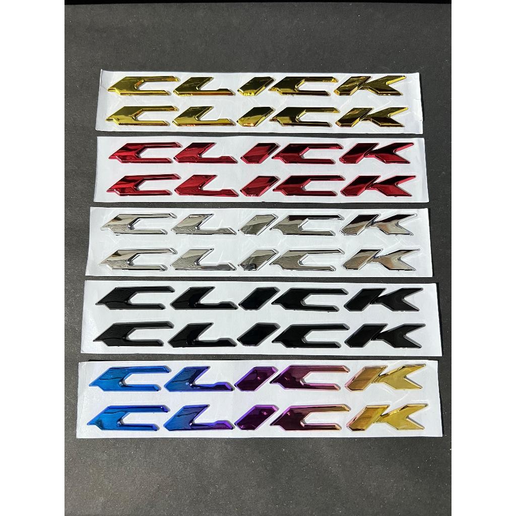 Jual Emblem Body Honda Click Clik Timbul Tebal ABS 3D Sticker Tulisan ...