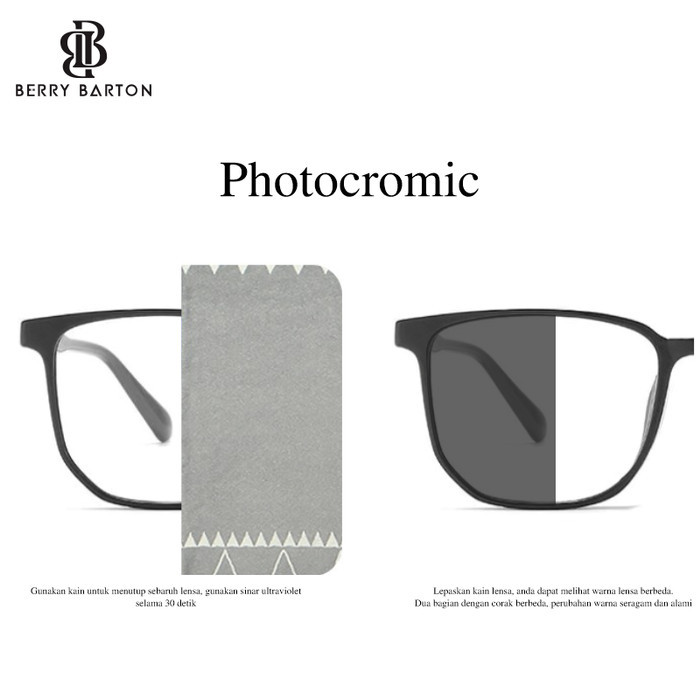 Jual Kacamata Segi Empat Pegas Modern bisa Minus Photocromic Blueray ...
