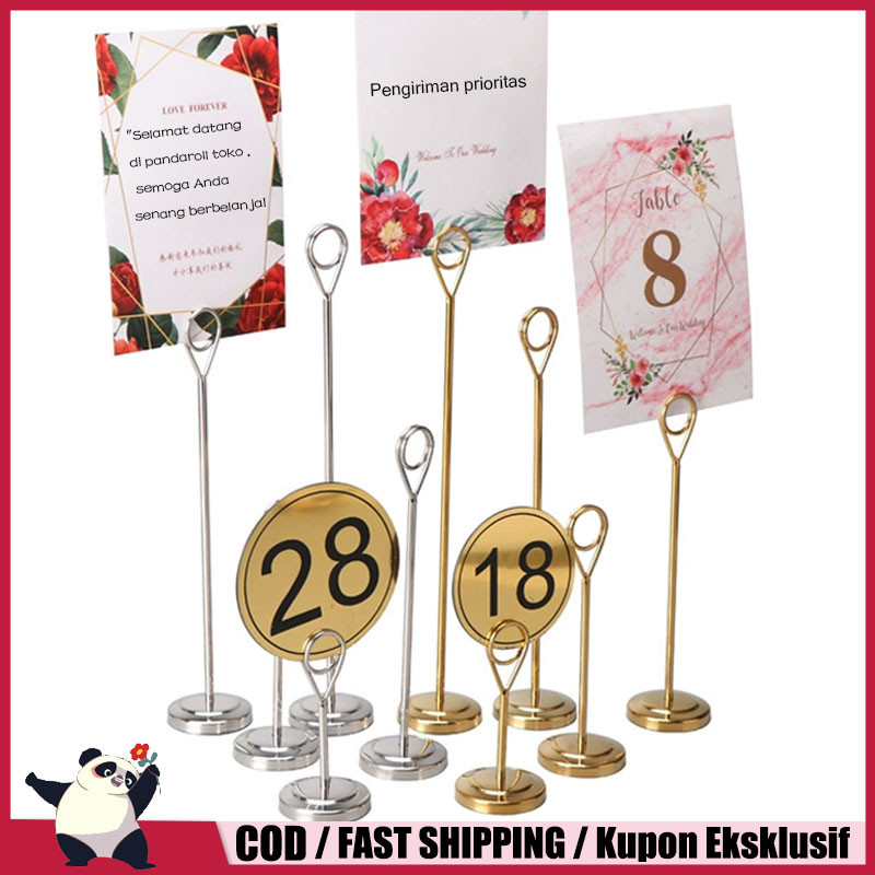 Jual Menu Meja Mini Tiang Nomor Meja Stainless Menu Stand Table Number ...
