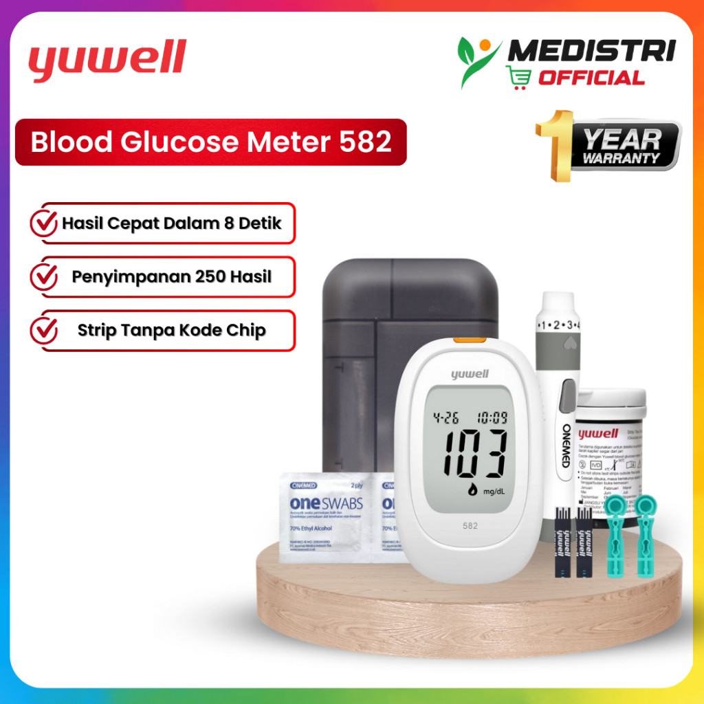 Jual Yuwell Glucose Meter - Alat Cek Gula Darah Tes Diabetes Original ...