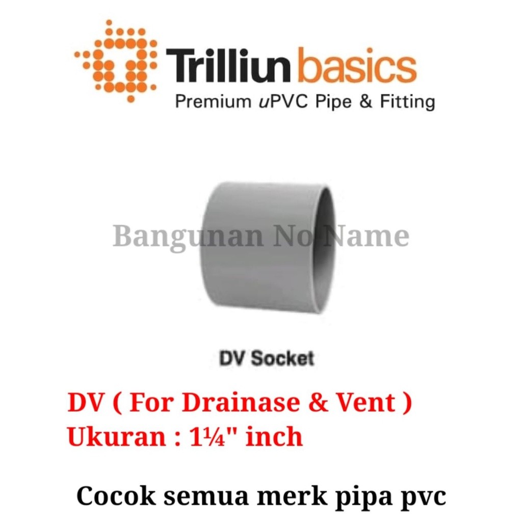 Jual SOCKET SOK 11/4'' INCH SAMBUNGAN PIPA PVC TRILLIUN DV | Shopee ...