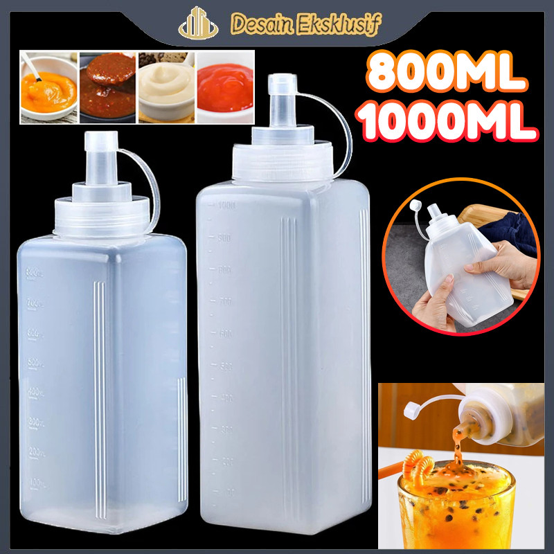 Jual Botol Saus 800ml / 1000ml Botol Mayonaise Serbaguna Botol Plastik ...