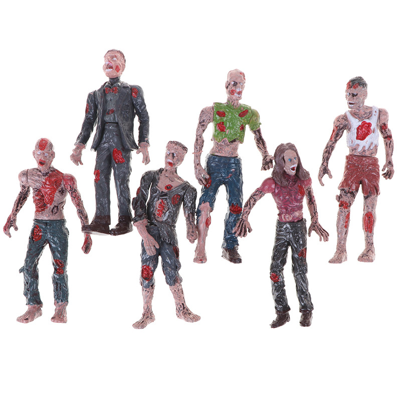 Jual 6 Pcs Walking Corpses Model Terror Zombies Kids Children Action ...