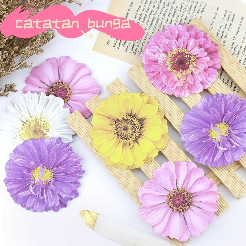 Jual Catatan tempel bunga/memo bunga simulasi/catatan tempel bunga ...