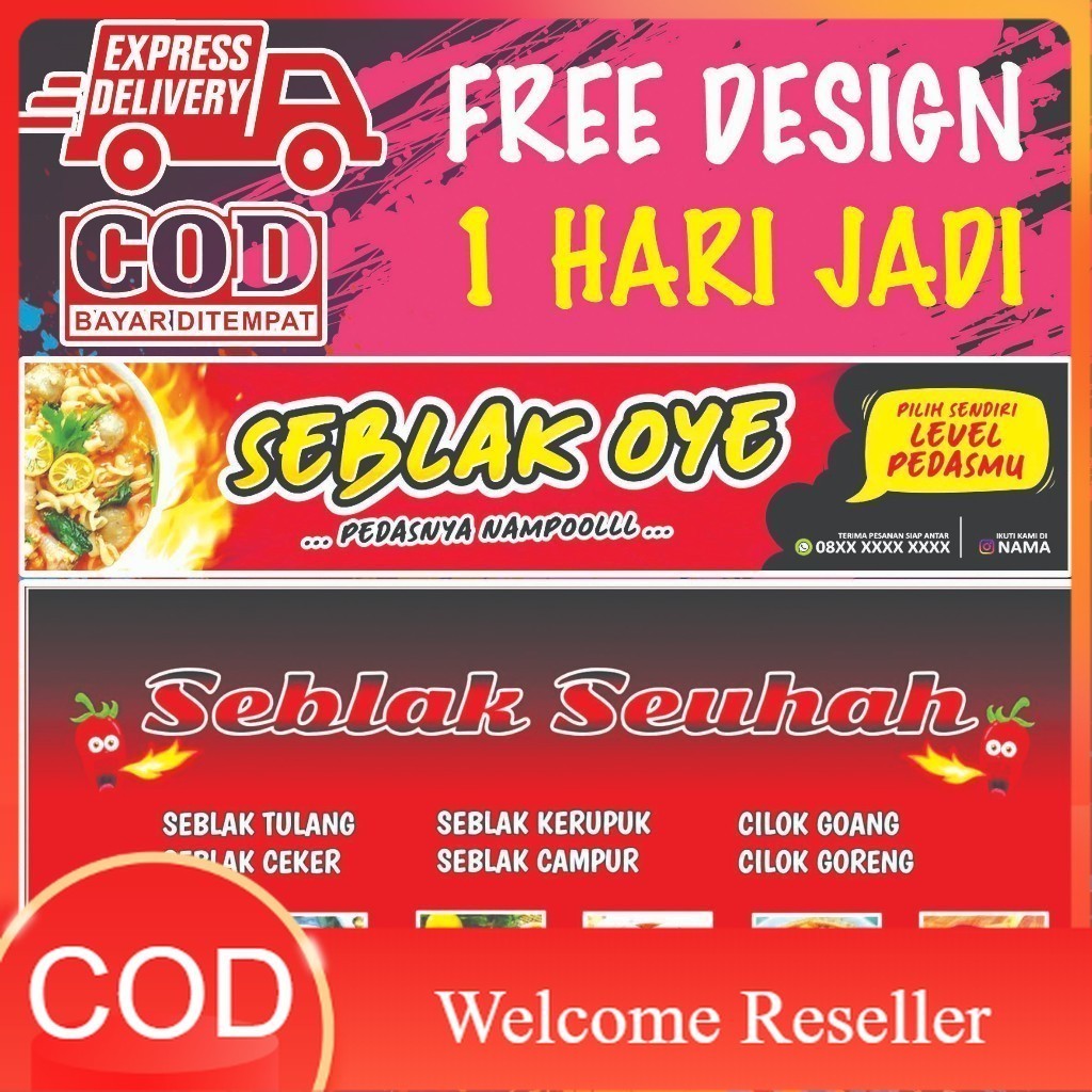 Jual JDM Project - BANNER | SPANDUK SEBLAK | 1 HARI JADI | FREE DESIGN ...