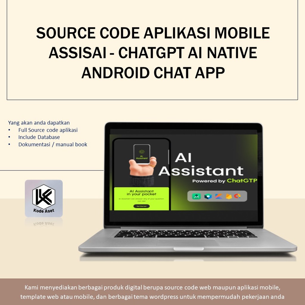 Jual SOURCE CODE APLIKASI MOBILE ASSISAI - CHATGPT AI NATIVE ANDROID CHAT APP | Shopee Indonesia
