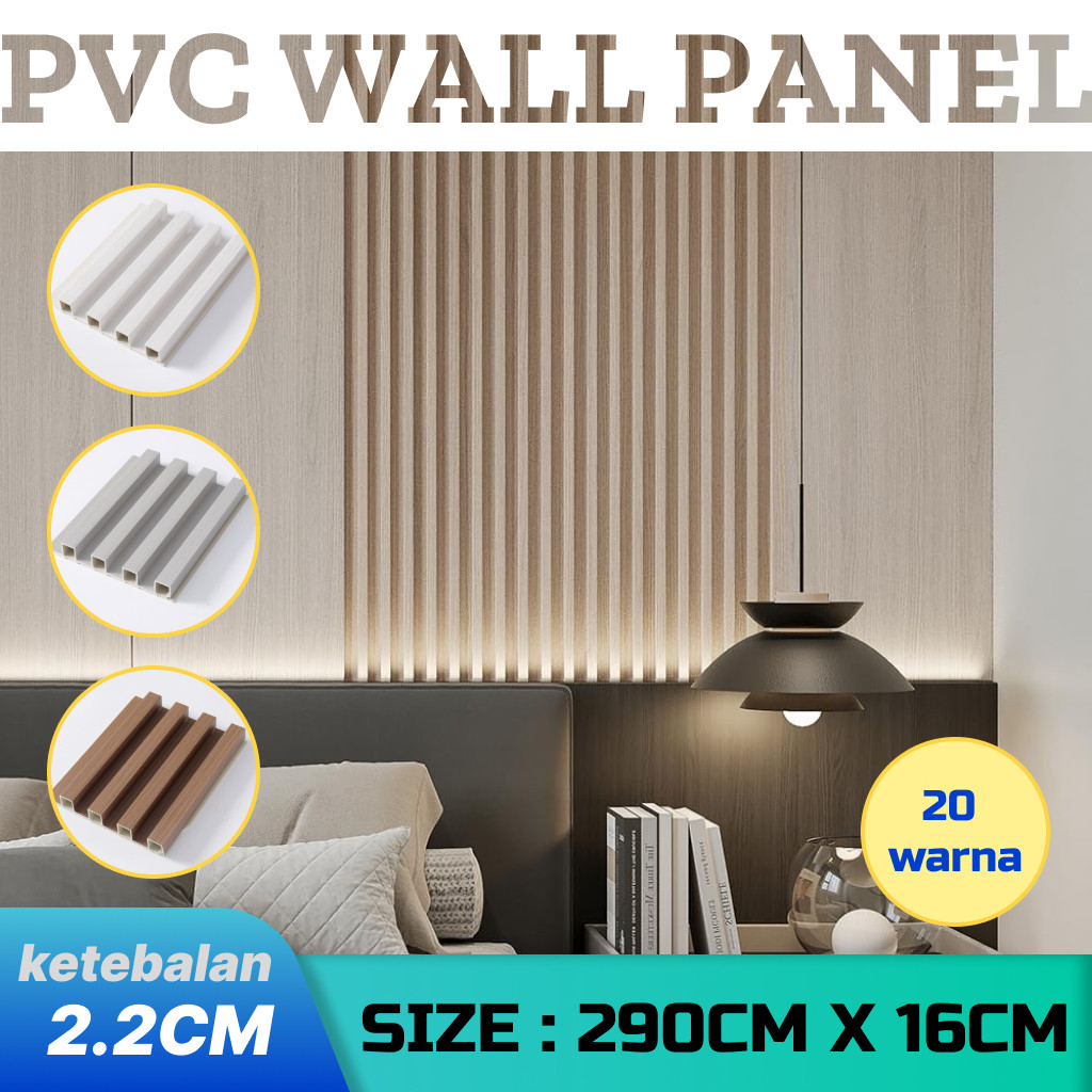Jual CMJ42 [2.9 meter x 16 cm]Wall Panel PVC /Papan Kayu WPC / Panel ...