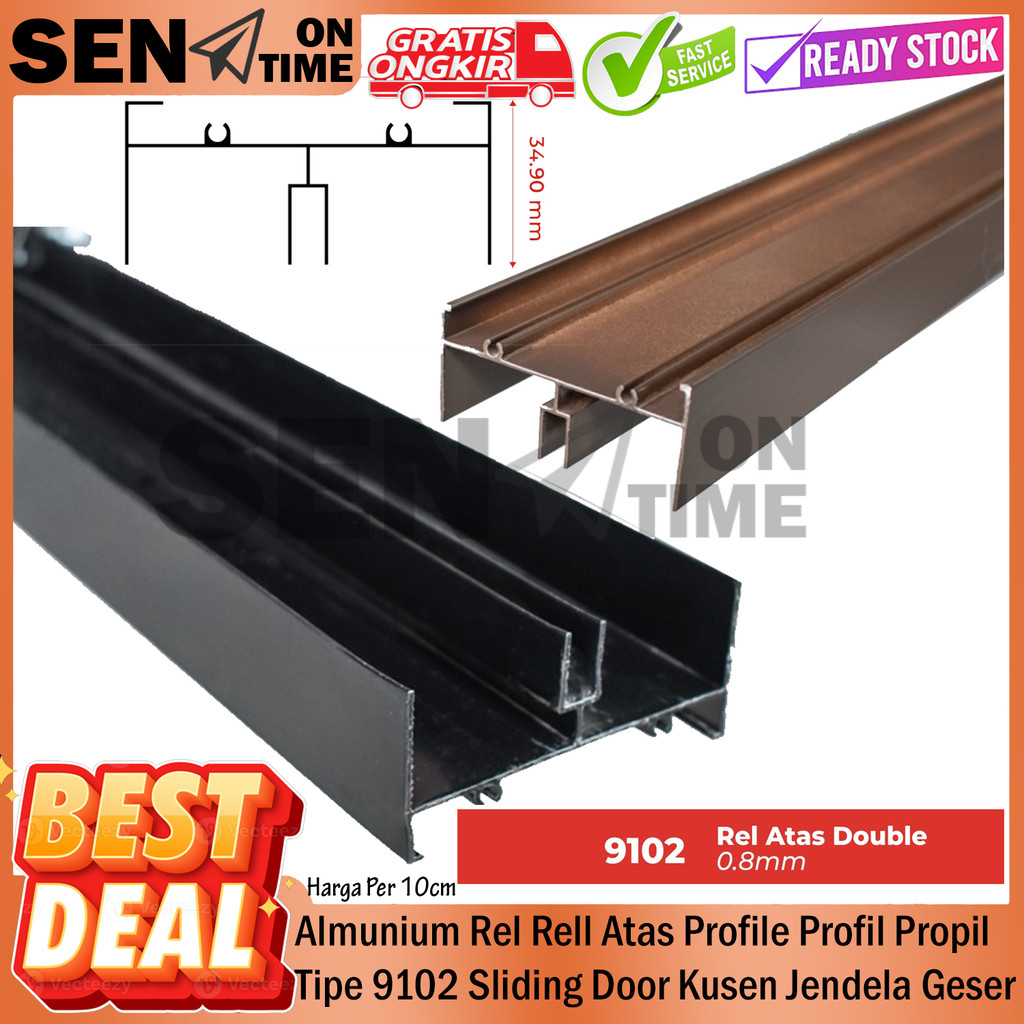 Jual Alumunium Aluminium Almunium Rel Rell Atas Profile Profil Propil ...