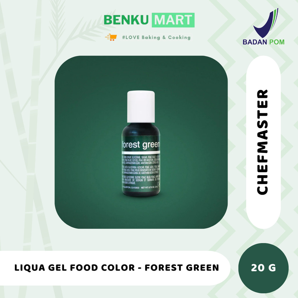 Jual Chefmaster FOREST GREEN Liqua Gel Food Color 20 gr Pewarna Makanan ...