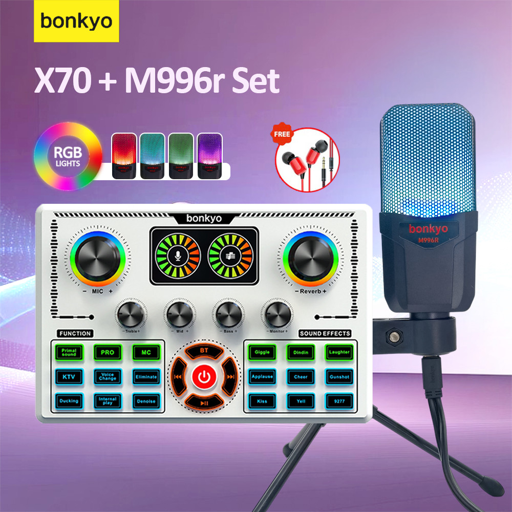 Jual 【Bonkyo】X70+M996r Sound card Ponsel Baru Bernyanyi Peralatan ...