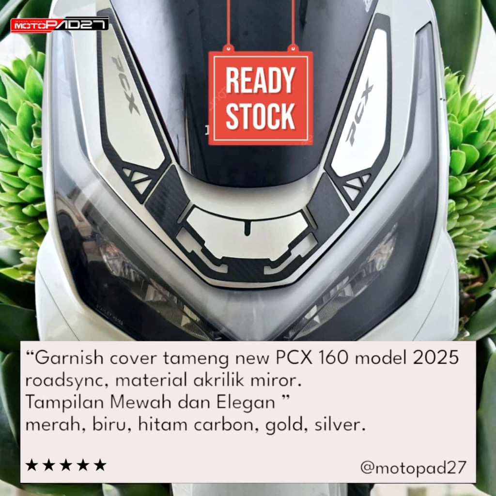 Jual Garnis Tameng Body Depan PCX 160 2025 Roadsync Bahan Kaca Akrilik ...