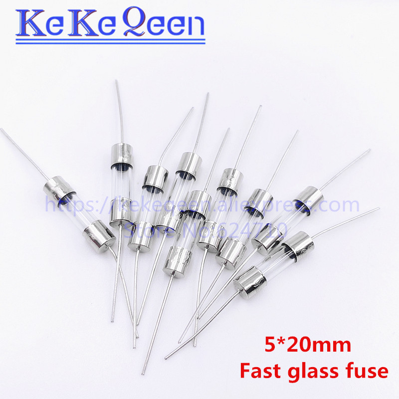 Jual 50PCS/LOT Fuse Tube 5*20mm 5A 250V 5*20 F5AL250V Double iron cap ...