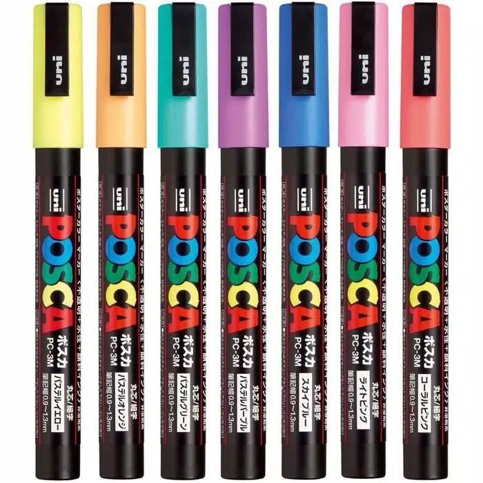 Jual [New Arrival] Uni Posca Poster Paint Marker PC-3M Set 7 PASTEL ...