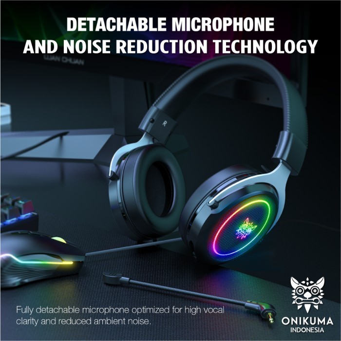 Jual ONIKUMA X10 HEADSET GAMING RGB WITH DETACHABLE MICROPHONE | Shopee ...