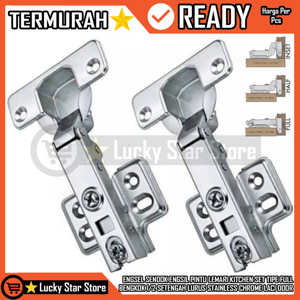 Jual Engsel Sendok Engsil Pintu Lemari Kitchen Set Tipe Full Bengkok 1/ ...
