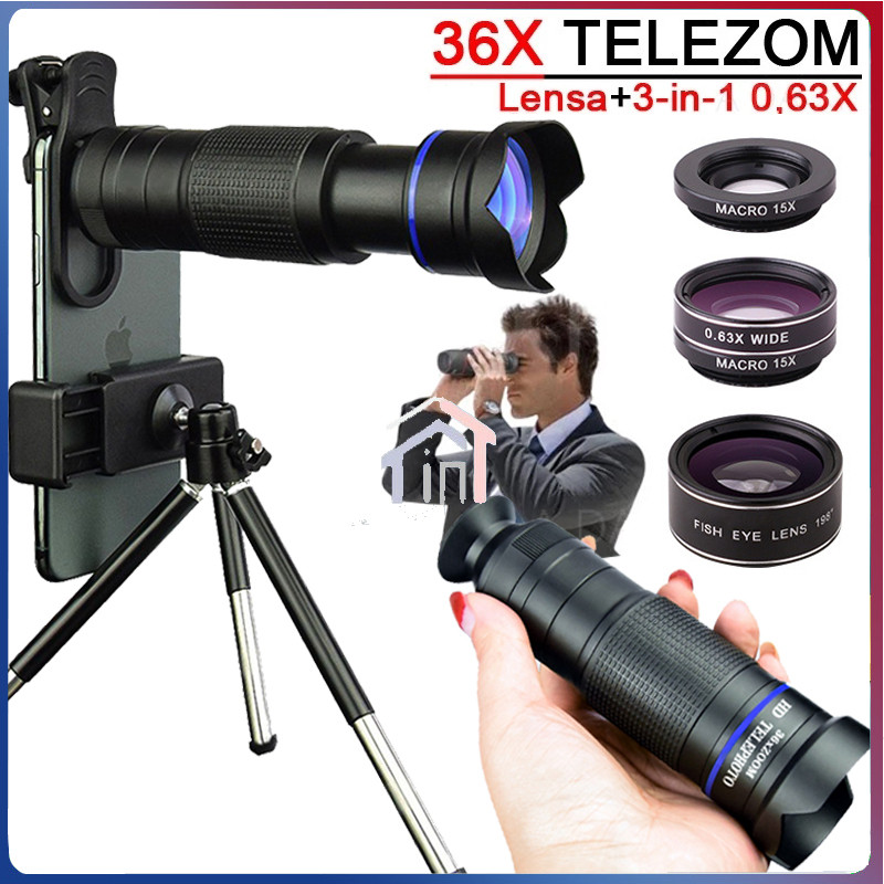 Jual [COD]APEXEL 36X Lens Kamera Tele Zoom HP 36X ZOOM LENSA Universal ...
