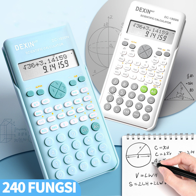 Jual Kalkulator Scientific 240 Fungsi/Kalkulator Ilmiah 6 Warna ...