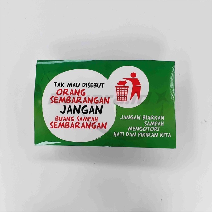 Jual Stiker Chromo Larangan Buang Sampah | Shopee Indonesia