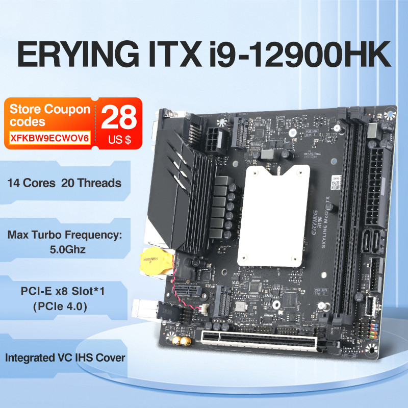 Jual ERYING Mini ITX LGA 1700 Motherboard CPU Combo Core Interposer Kit ...