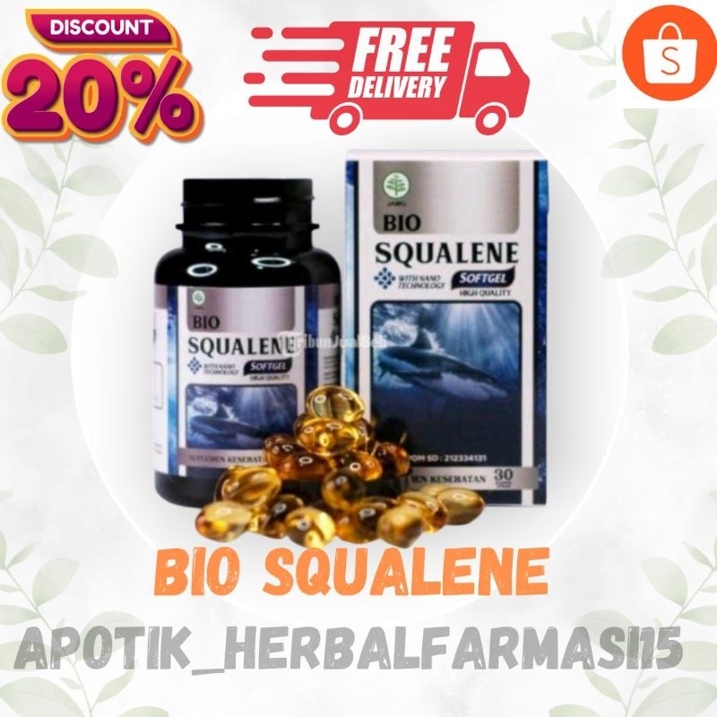 Jual bio squalene softgel 100% asli shark liver oil minyak hati ikan ...