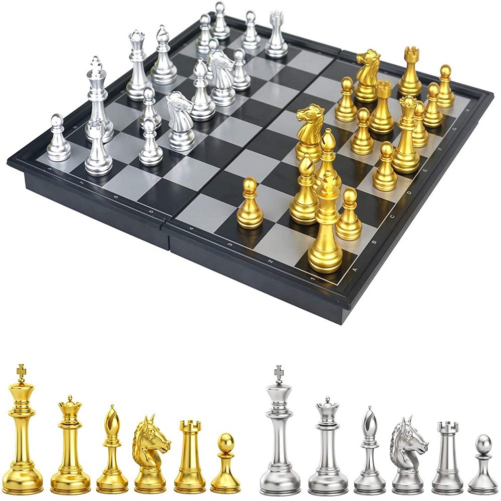 Jual Permainan Catur Magnet / Folding Catur Magnet Chess Board Game 25 ...