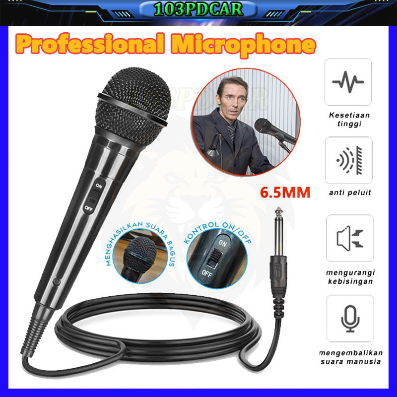 Jual Advance Microphone Karaoke Suara Jernih 6.35mm Professional ...