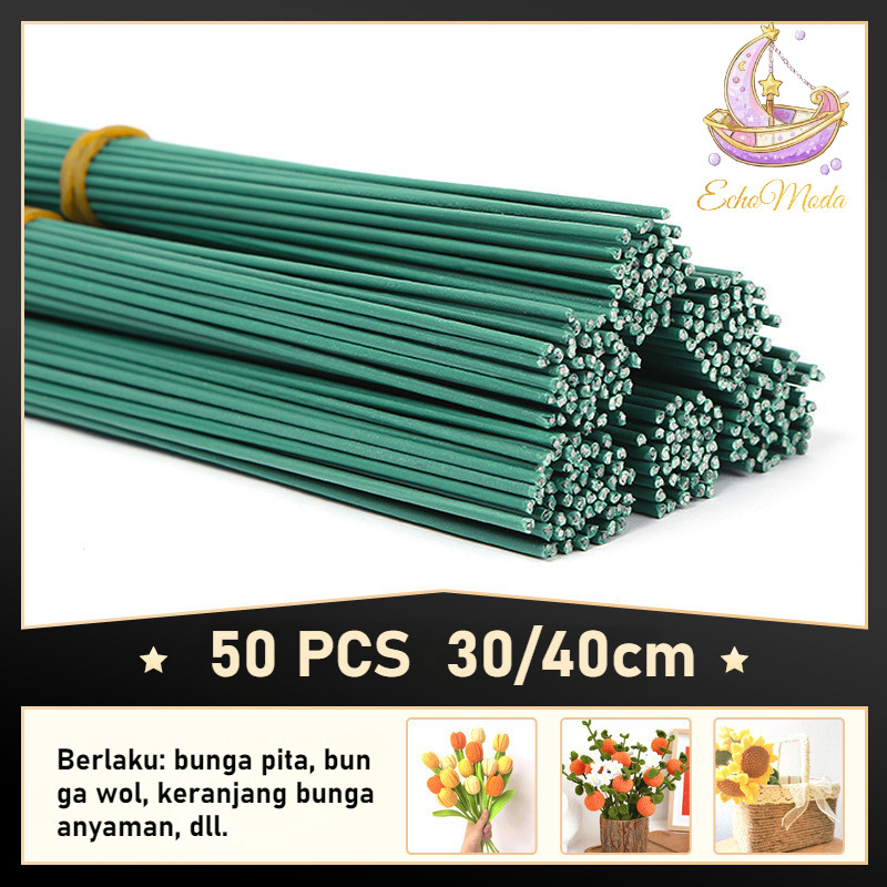 Jual [50 PCS] Kawat Tangkai Bunga Artificial Batang/2mm Kawat Tangkai ...
