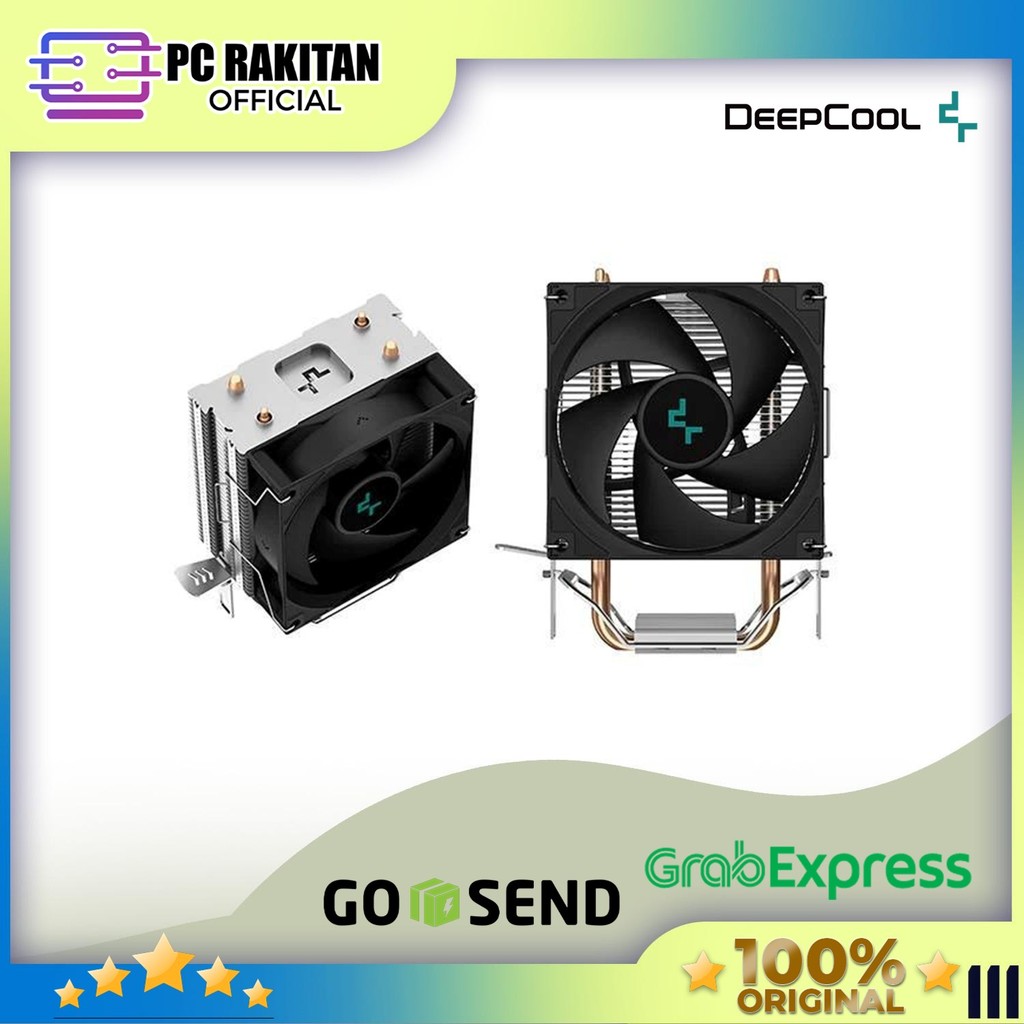 Jual DEEPCOOL CPU AIR COOLER AG200 (1X 92MM BLACK FAN + 2 HEATPIPES ...