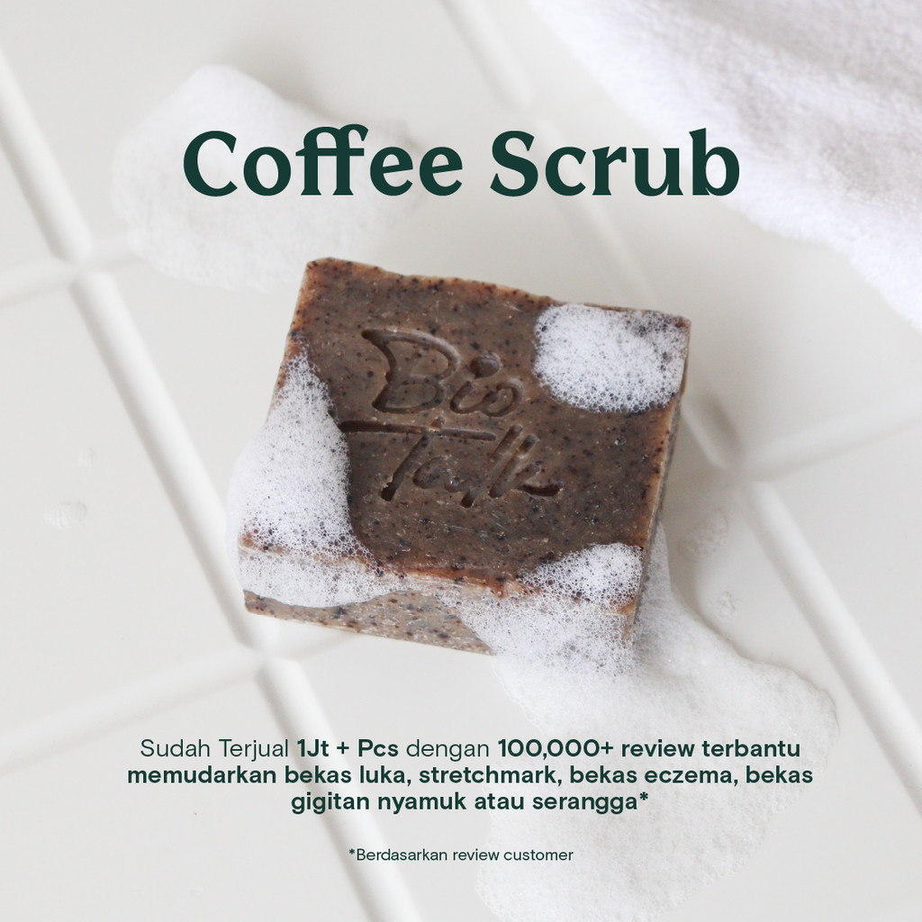 Jual PROMO Biotalk Bio Talk Coffee Scrub Soap 60 g - 120 g / No SLS ...