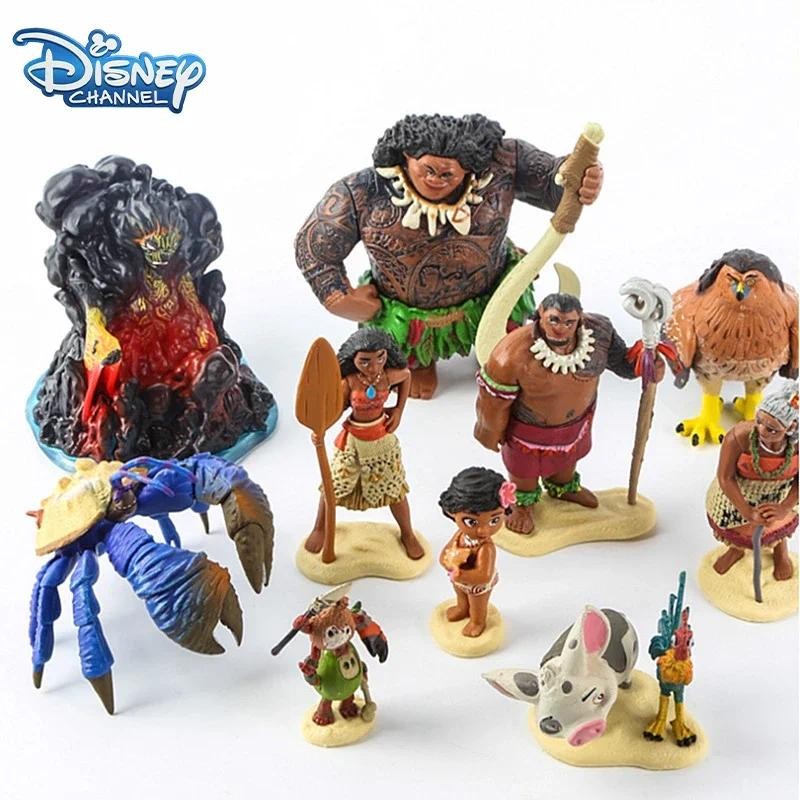Jual 10pcs Disney Movie Moana Princess Legend Vaiana Maui Chief Tui ...