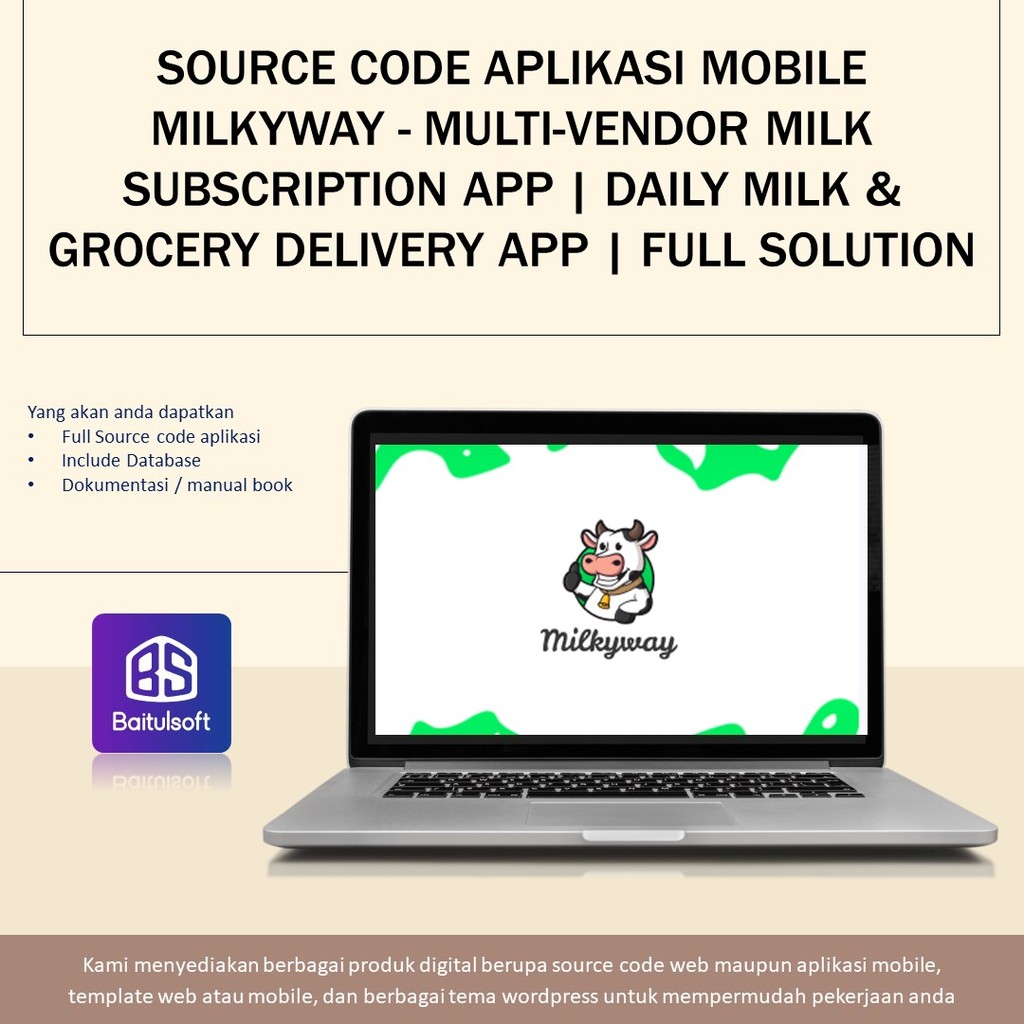 Jual SOURCE CODE APLIKASI MOBILE MILKYWAY - MULTI-VENDOR MILK SUBSCRIPTION APP | DAILY MILK ...