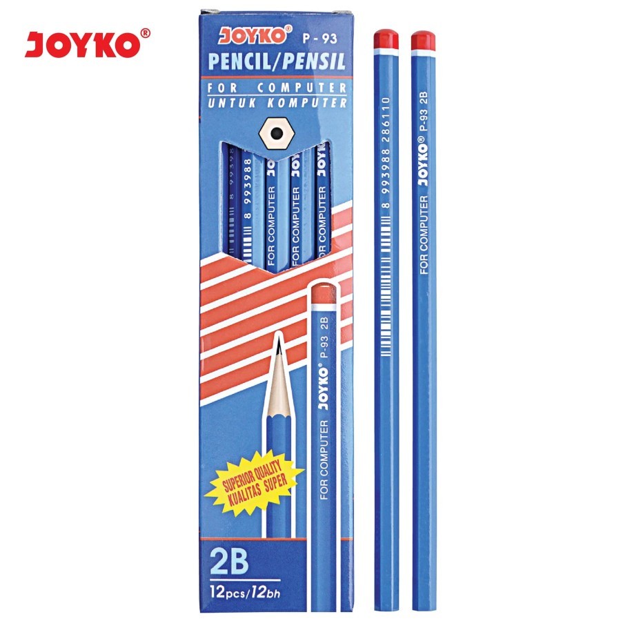 Jual Pencil / Pensil Joyko P-93 / 2B hitam 1 BOX /12 PCS | Shopee Indonesia