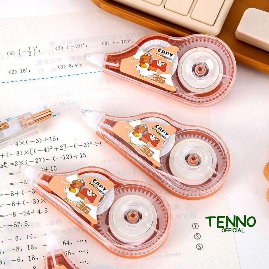 Jual TENNO Correction Tape TipX Tip X TipEx Pita Capybara Lucu ...
