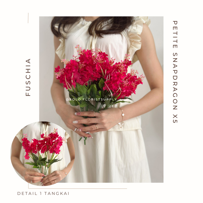 Jual PETITE SNAPDRAGON X5 ARTIFICIAL FLOWER DEKORASI BUKET BUNGA ...