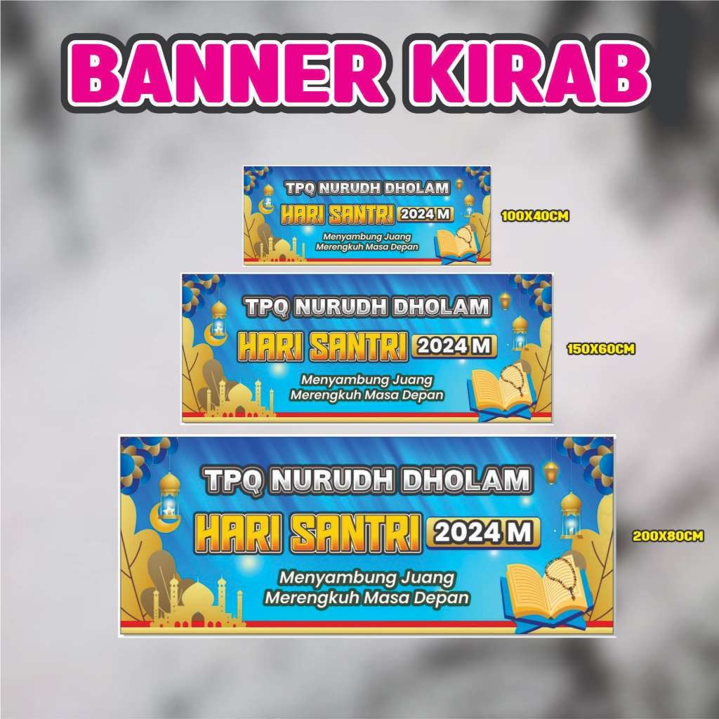 Jual Cetak Kilat - Banner Kirab Banner Karnaval Banner Hari Santri ...