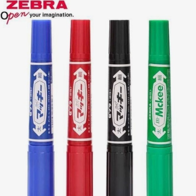 Jual Spidol Permanen Zebra Hi-Mckee Permanent Marker Dual Double Tip ...
