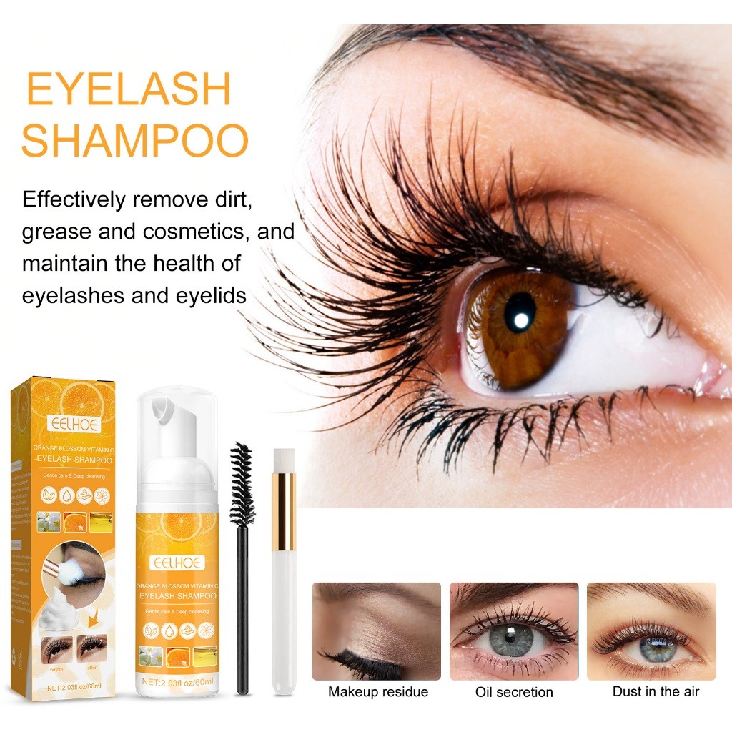 Jual EELHOE Eyelash Shampoo 60ml Orange Blossom Vitamin C Eyelash Shampoo Vitamin C Sampo Bulu ...