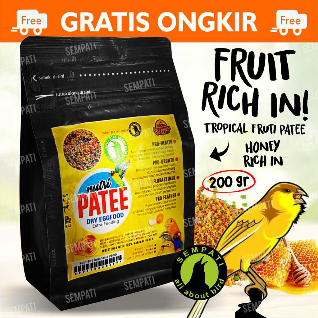 Jual SEMPATI Nutri Patee Dry Eggfood Extra Fooding Pakan Tambahan ...