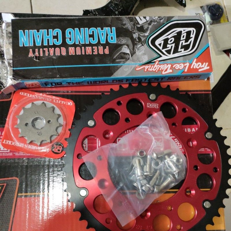 Jual GEAR SET 520 ROZ KLX CRF 150 L WR 155 KLX 230 KXF RANTAI TDH 520 ...