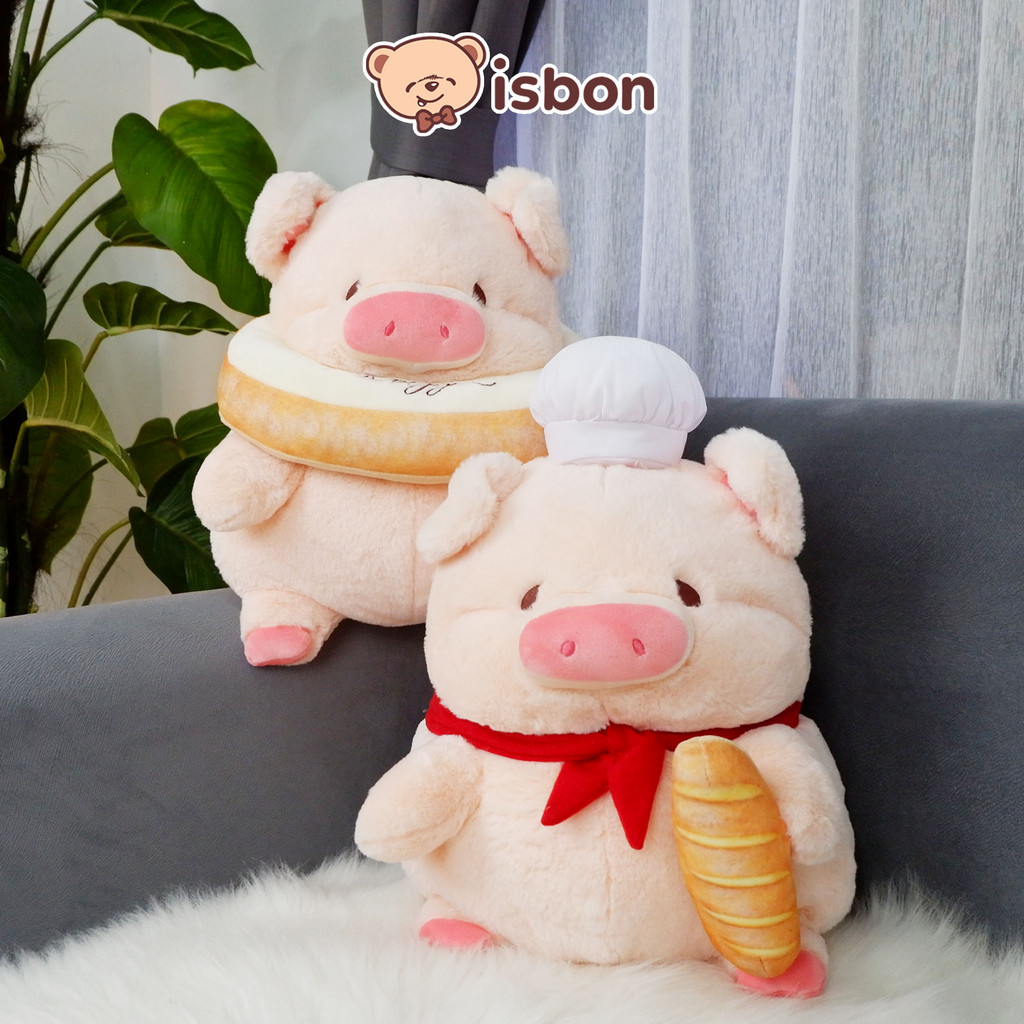 Jual ISTANA BONEKA Babi Porky Pig With Bread and Chef Pink 15inch hewan ...