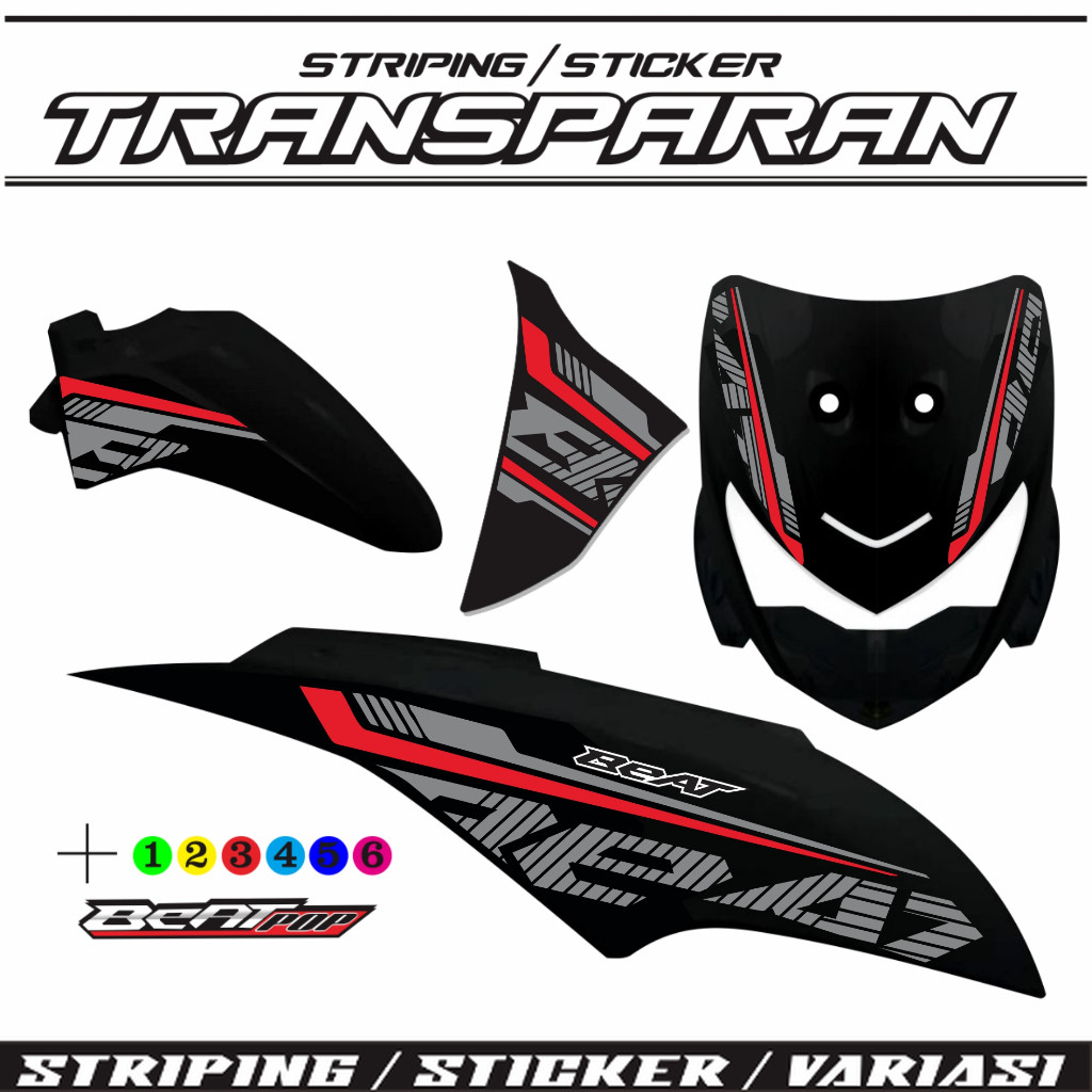 Jual STIKER Sticker Bening Transparan Uv Honda Striping Beat POP Uv ...