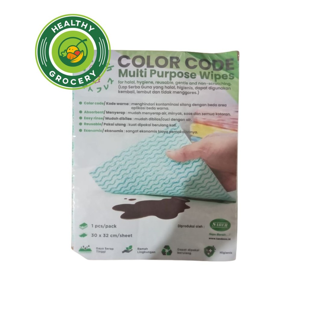 Jual SABER Color Coded Multi Purpose Wipes Ukuran 30 x 32cm 1Pcs ...