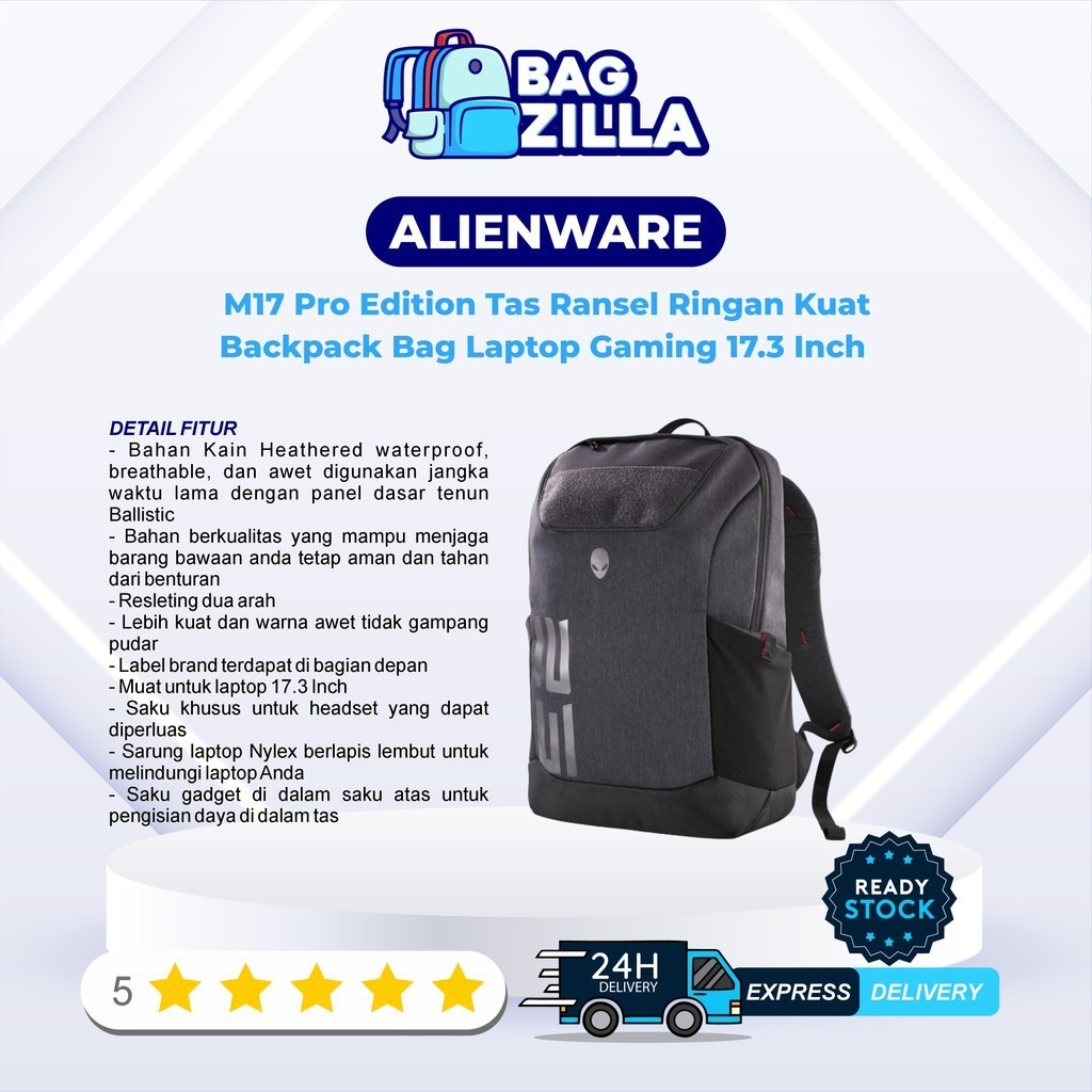 Jual ALIENWARE M17 Pro Edition Tas Ransel Ringan Kuat Backpack Bag ...